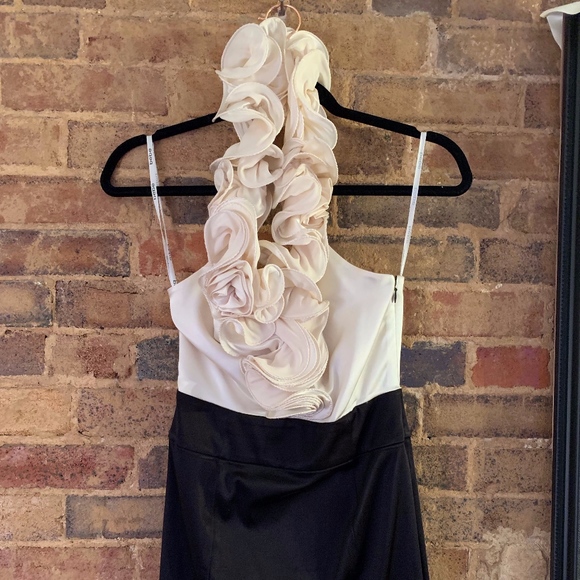 bebe | Dresses | Halter Ruffle Mini Dress | Poshmark